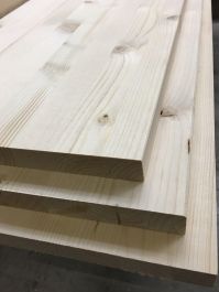 Spruce plank - lumber panel planed.