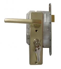 Cylinder lock recessed zinc plated - with shields.