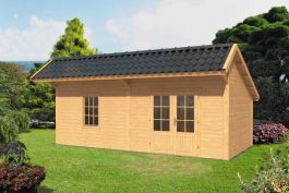 Planed Larch/Douglas Shed Bergen XL Type 4