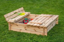 Sandbox With Bench Lid. Dimensions 120x120x30CM