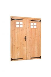 Douglas Double Clam Door With Small Window. Dimensions 1850 x 2050MM